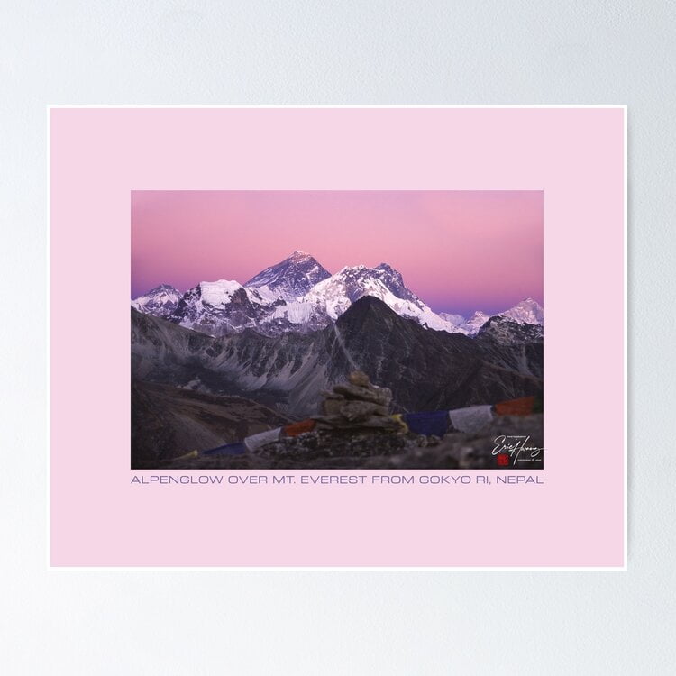 Poster Alpenglow Over Mt. Everest From Gokyo Ri - No Framed, Vintage ...