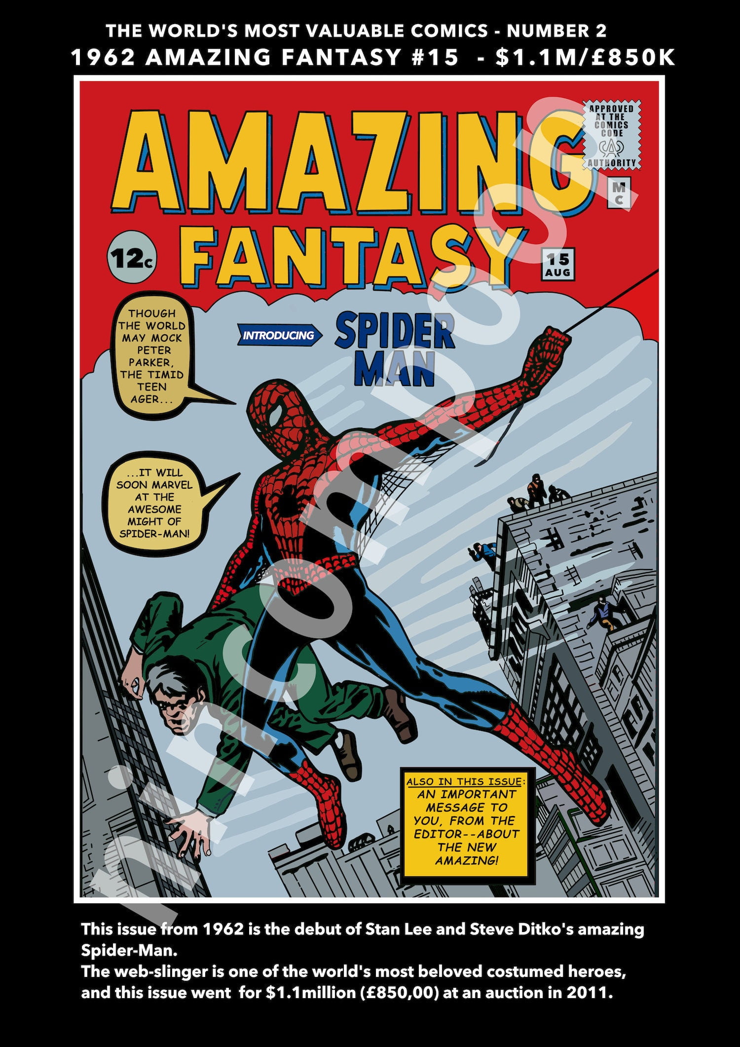 Poster Amazing Fantasy Comics Cover #15 Poster - World's Most Valuable ...