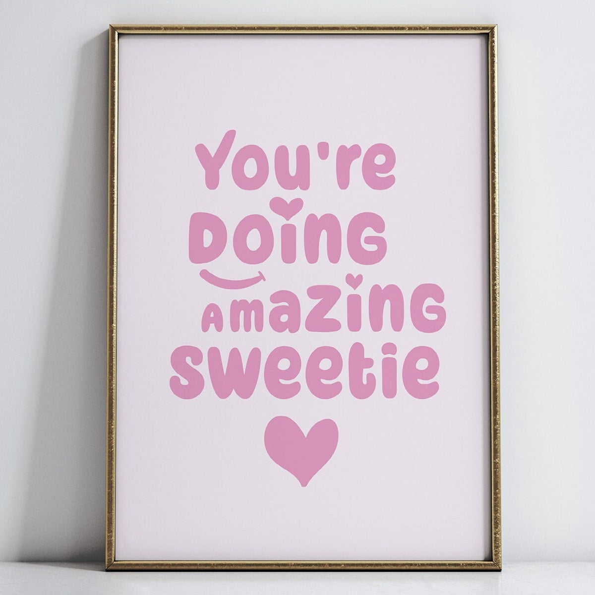 Poster Doing Amazing Sweetie Print Trendy Wall Art Woman Aesthetic ...
