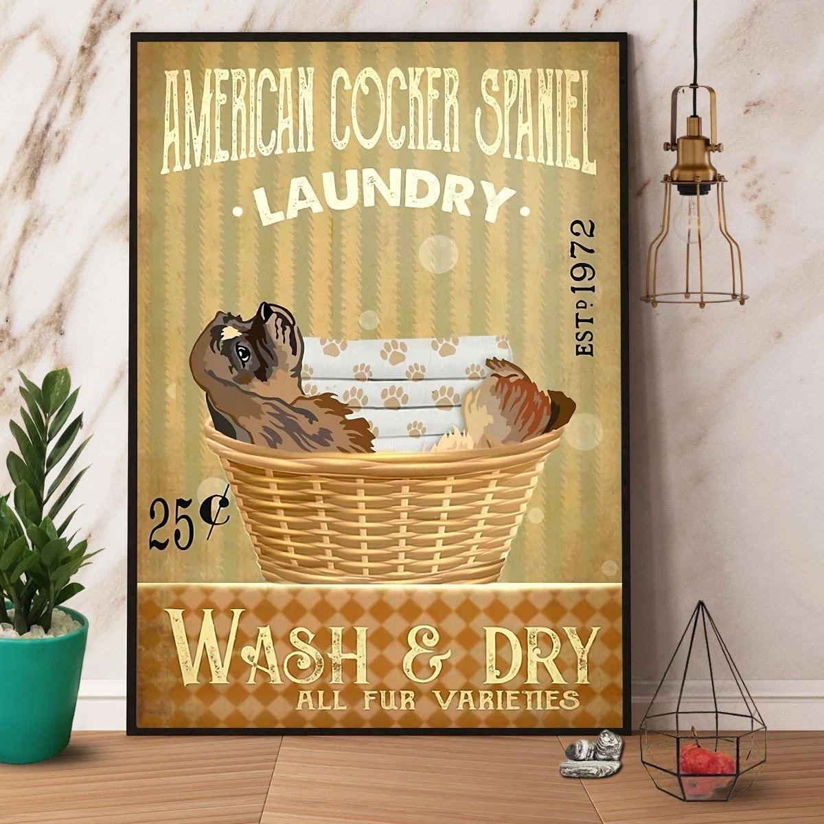 Poster American Cocker Spaniel Laundry Wash &Ry All Fur Varieties ...