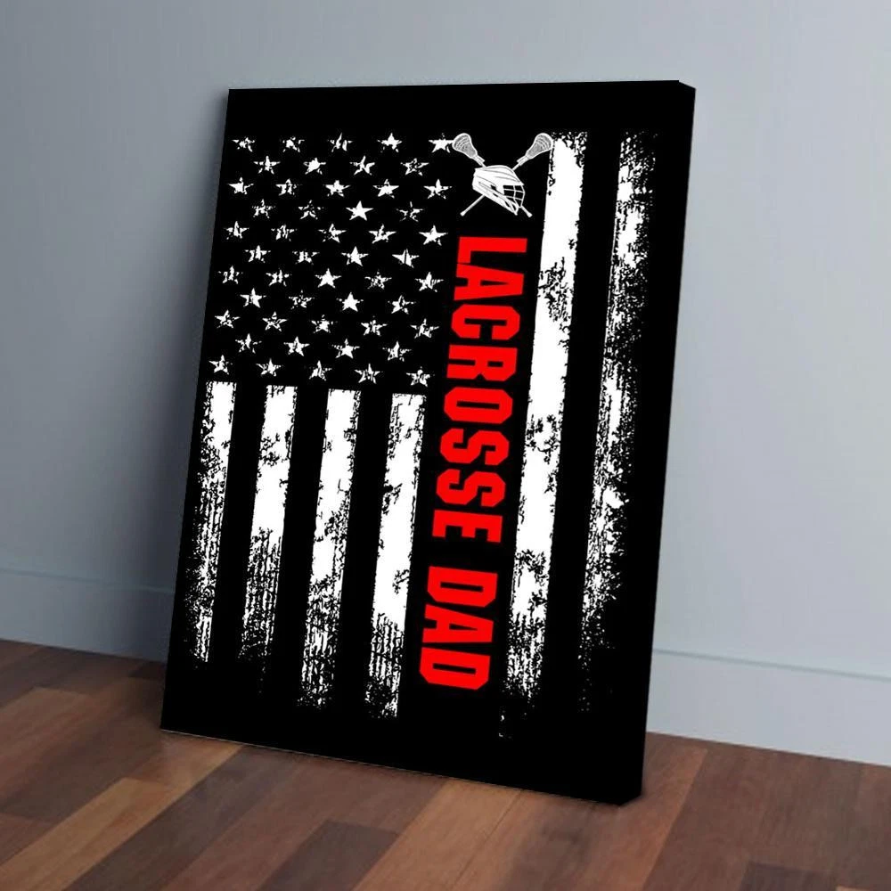Poster American Flag Lacrossead Backside- UNFRAMED Poster Prints, Wall ...