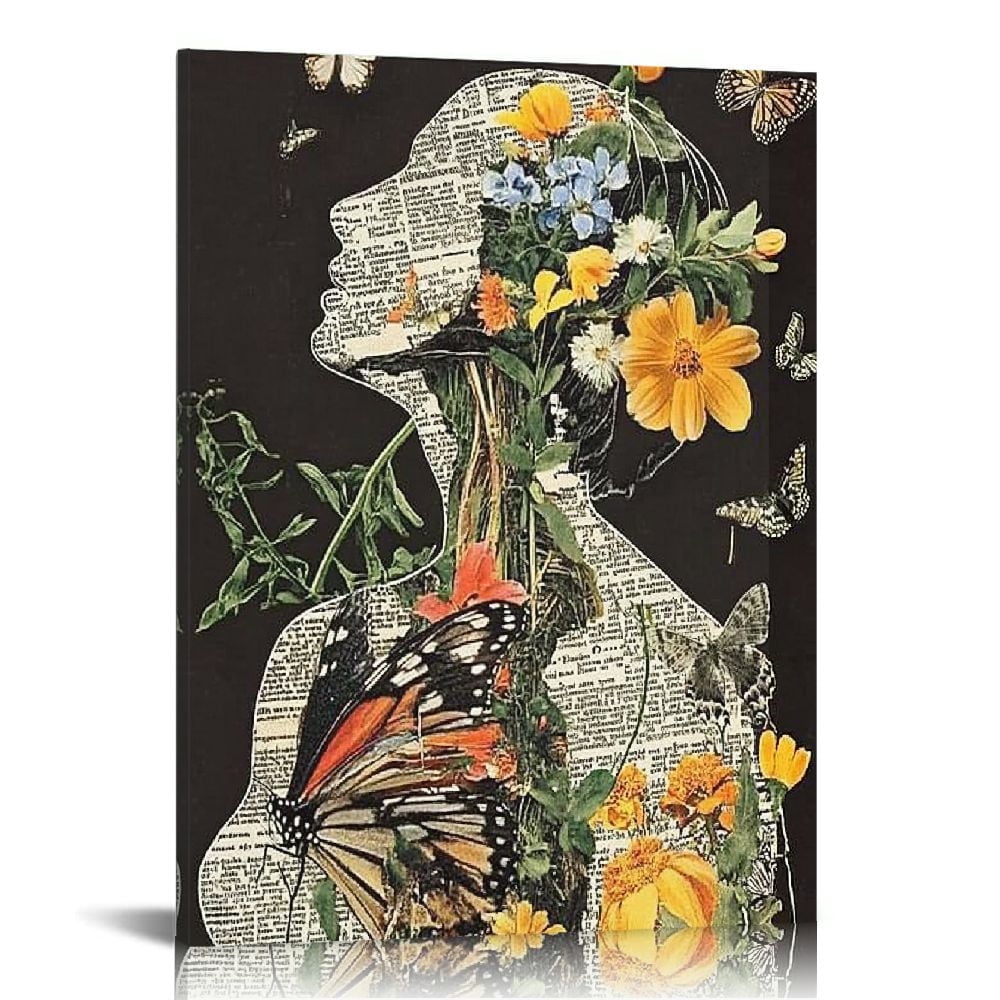 Poster - Anatomy Canvas Wall Art Anatomical Head and Neck Floral Canvas ...