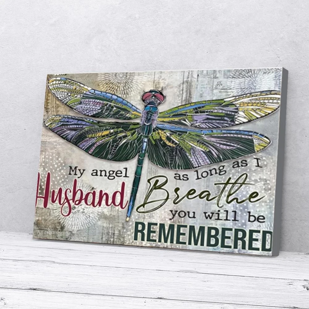 Poster My Angel Husband As Long As I Breatheragonfly Wife - UNFRAMED ...