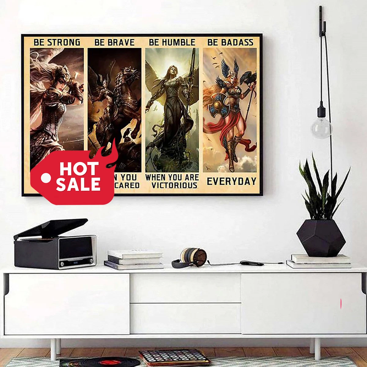 Poster Angel Warrior Valkyrie Be Strong When You Are Weak- UNFRAMED ...