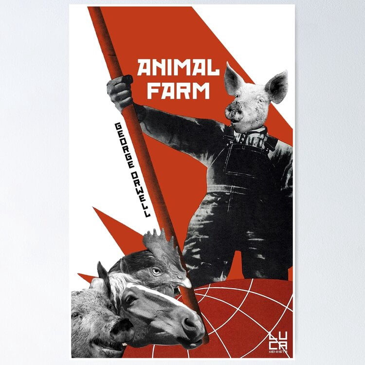 Poster Animal Farm - No Framed, Vintage Wall Art, Trendy Retro Print ...