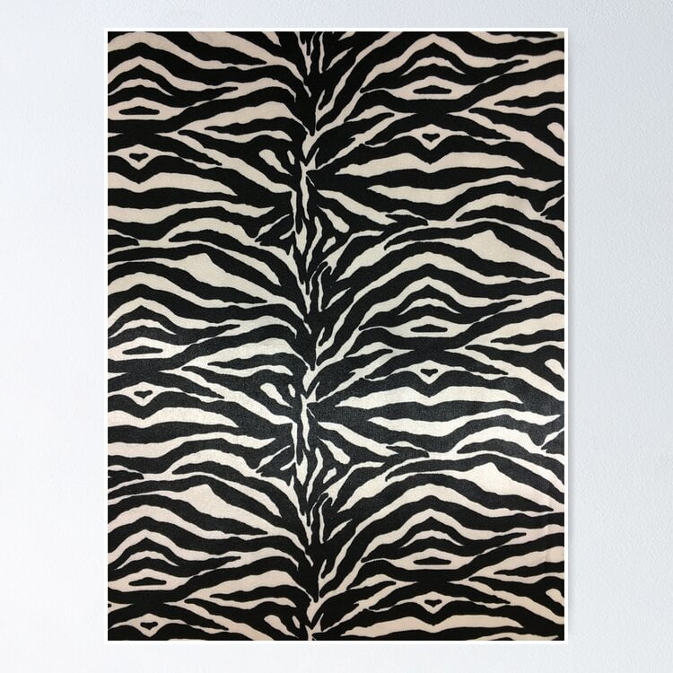 Poster Animal Zebra - No Framed, Vintage Wall Art, Trendy Retro Print ...