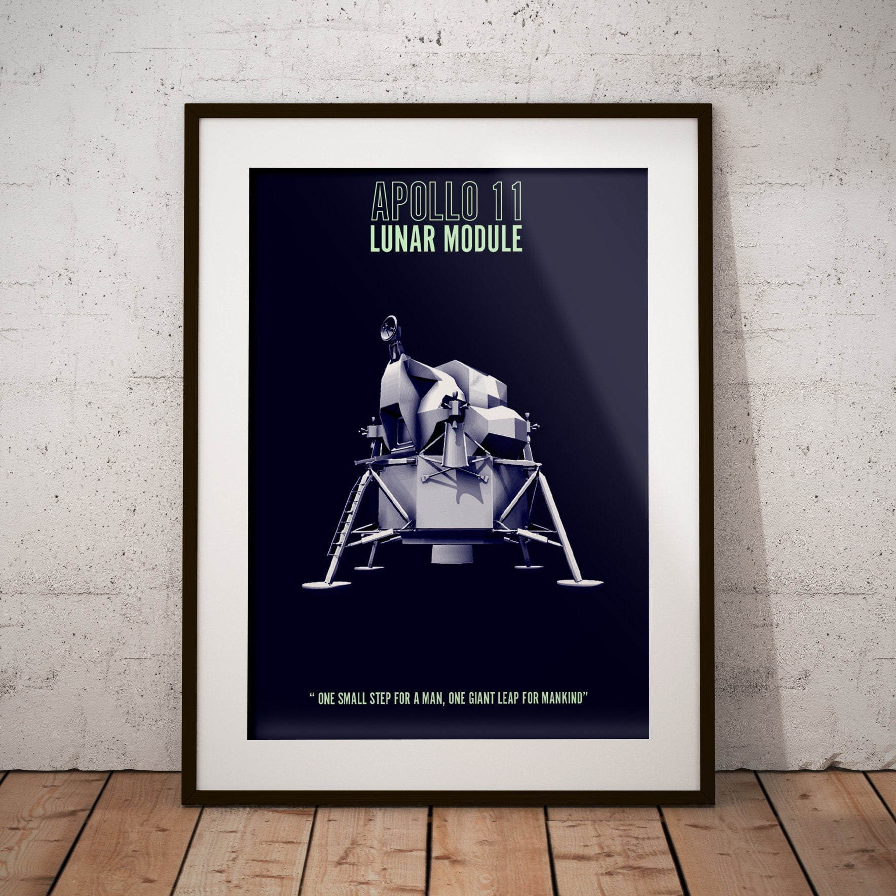 Poster Apollo 11 Lunar Module Wall Art | Lunar Module Poster | 'one ...