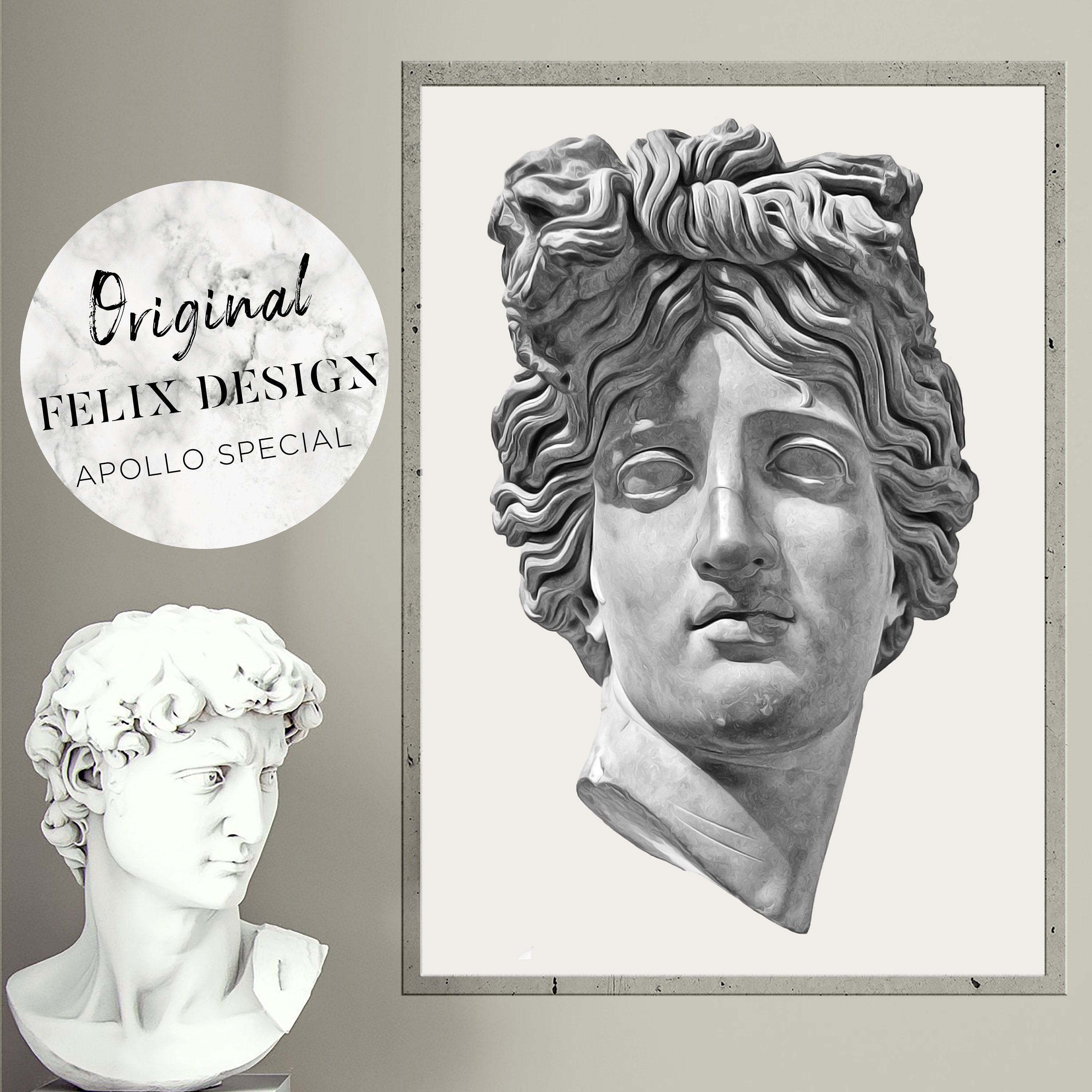 Poster Apollo Statue Print, Greek Mythology Art, Rome statue, Print ...