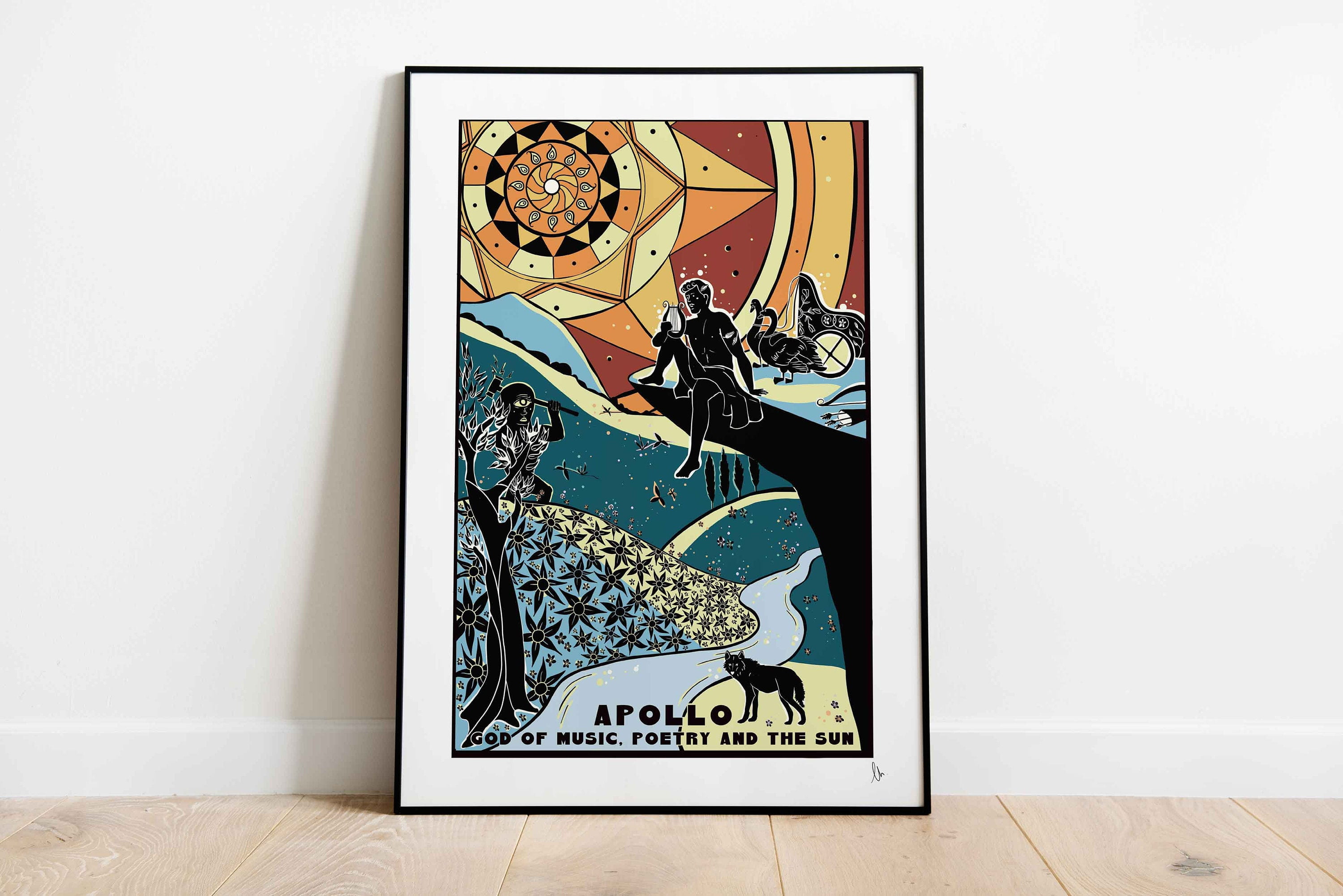 Poster Apollo, The God of Music, Poetry, and The Sun, Greek Mythology ...