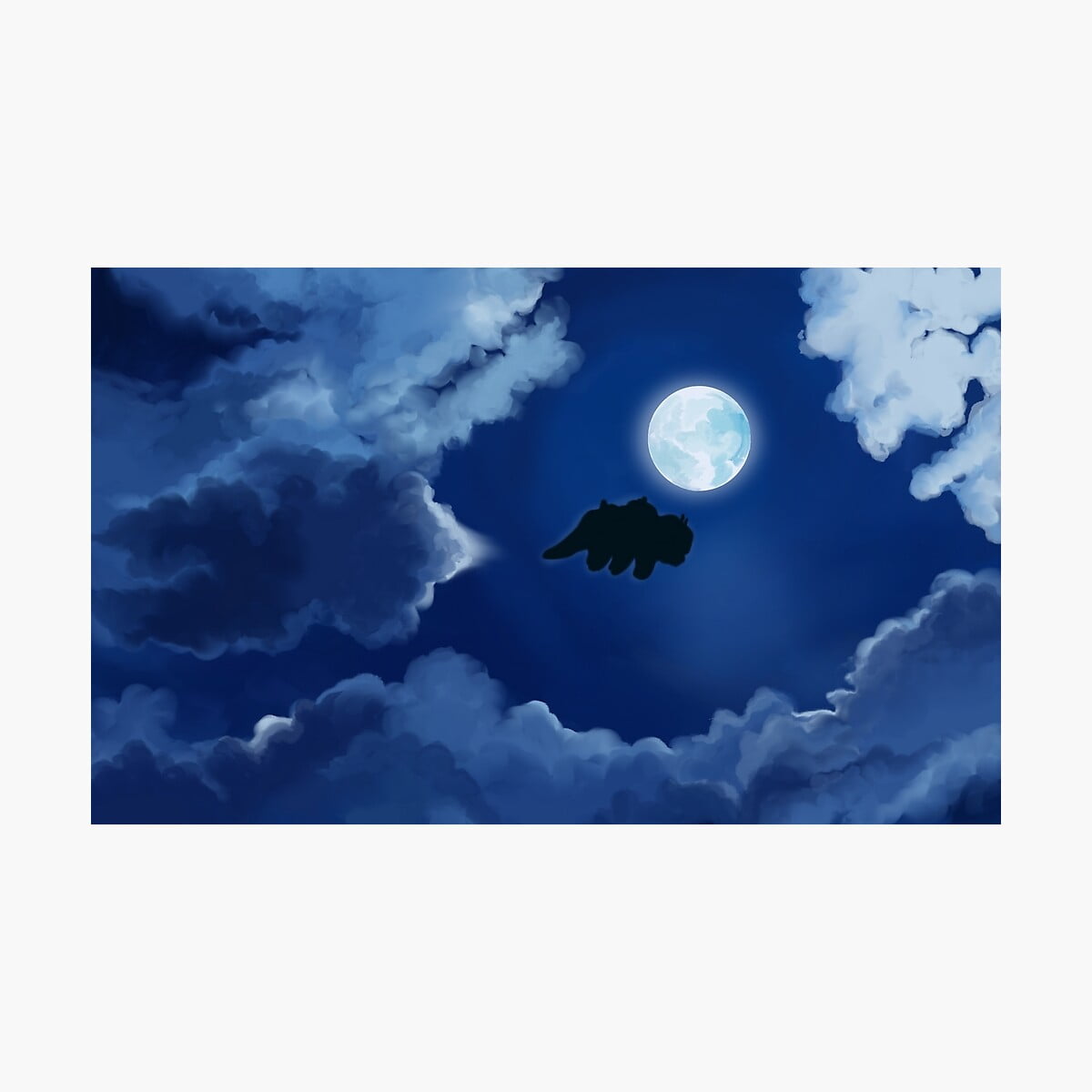 Poster Appa In The Clouds (Night) - No Framed, Vintage Wall Art, Trendy ...