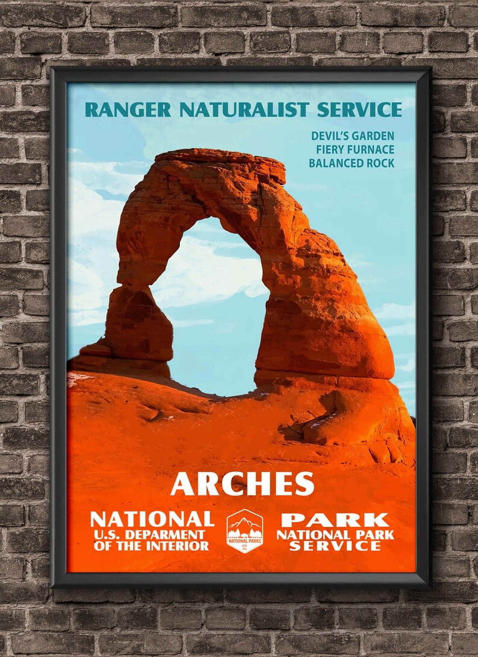 Poster Arches National Park Poster Wall Art, WPA National Park Poster ...
