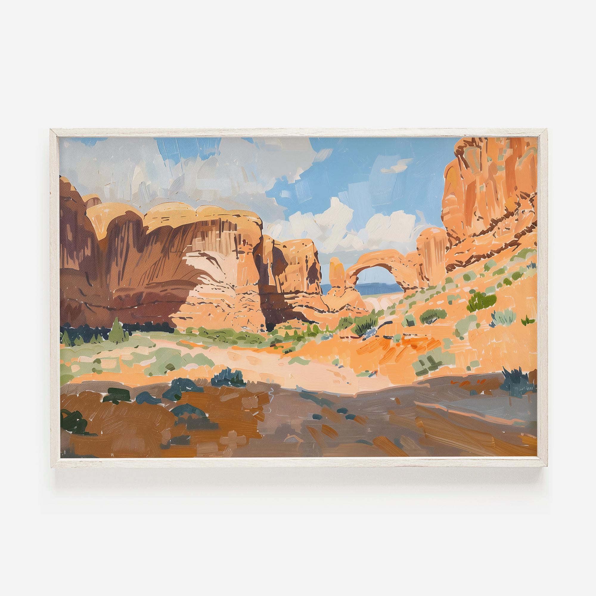 Poster Arches National Park Print, Utah Desert Scenery, Red Rock Arches ...