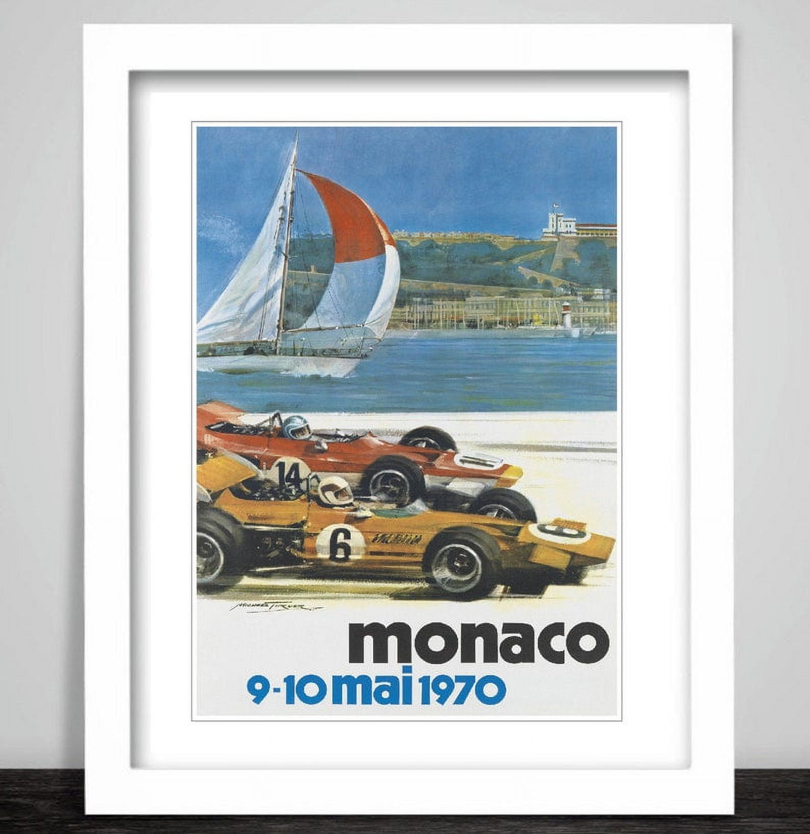 Poster Art Print Monaco South of France F1 Car Race Monte Carlo ...