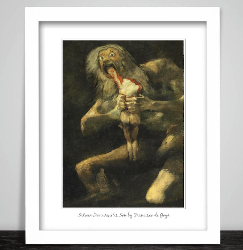 POSTER Art Print Saturn Devours His Son by Francisco de Goya . Horror ...