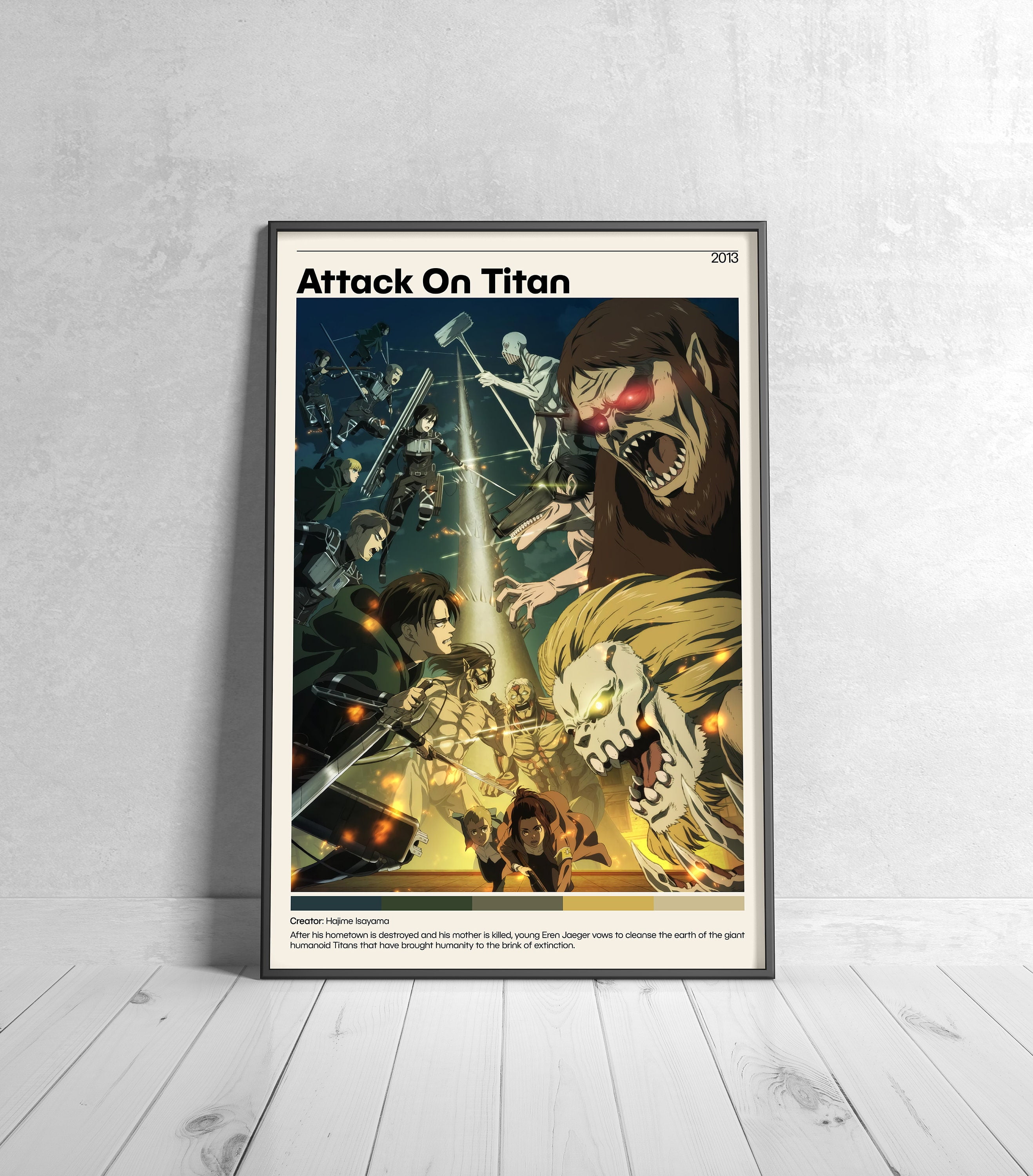 Poster Attack On Titan Anime Poster | Hajime Isayama Minimalist Anime ...