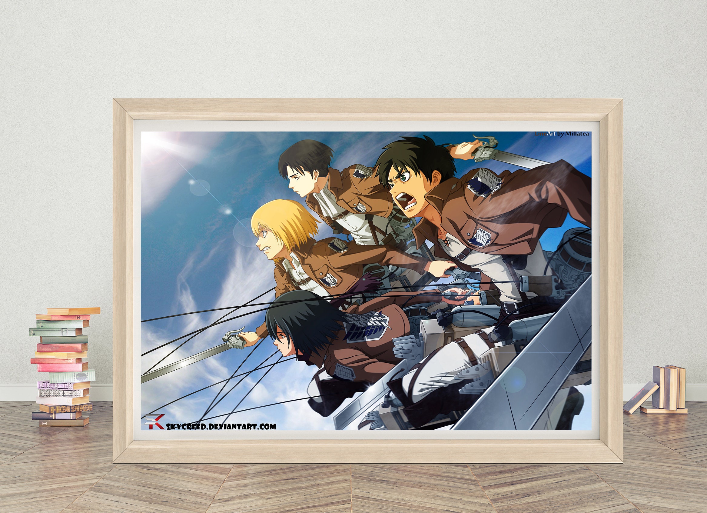 POSTER Attack on Titan Movie Poster | Eren, Mikasa, Armin and Levi Poster | High Quality Poster ...