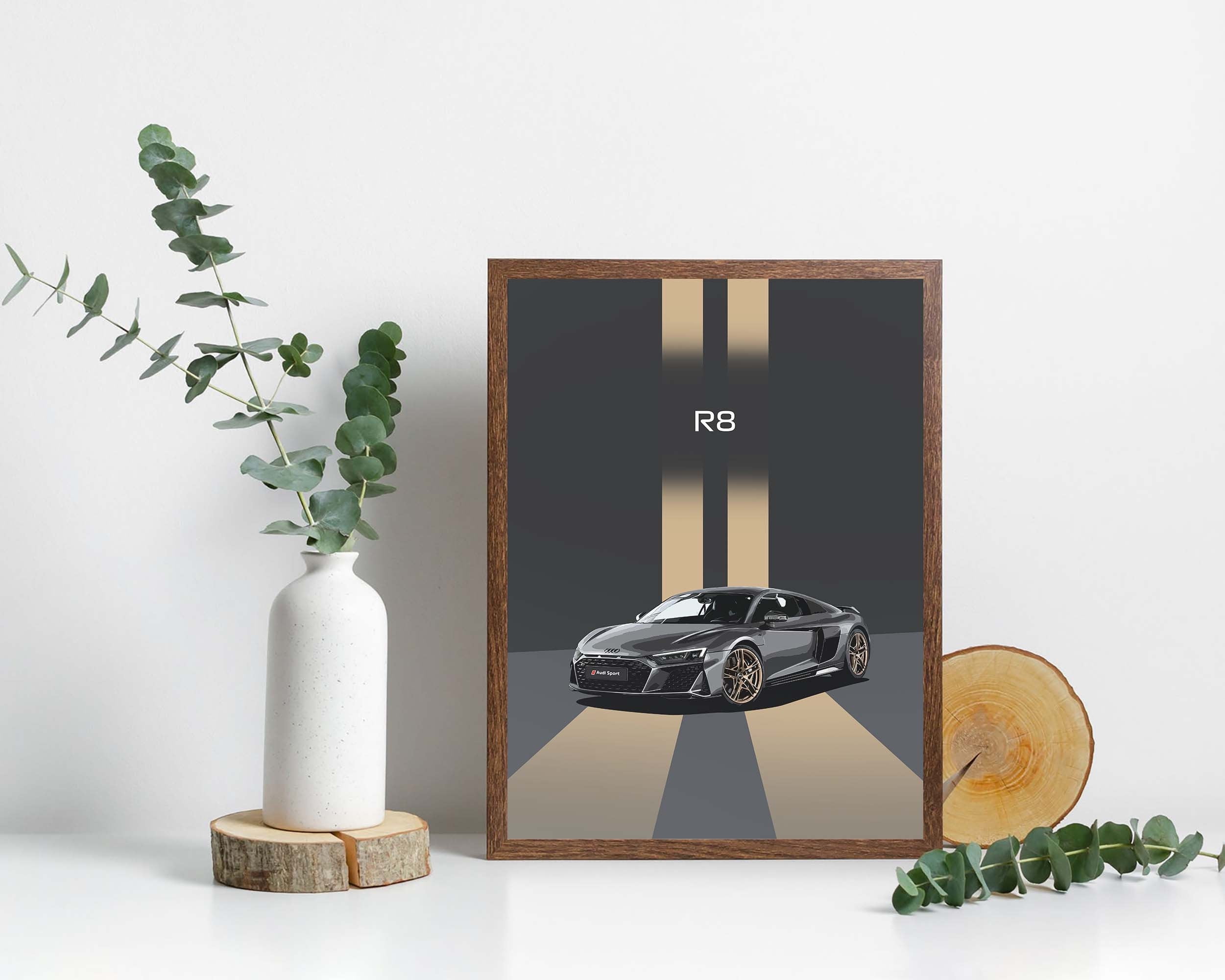 Poster Audi R8 Poster , Audi R8 wall art, Audi car Poster , supercar ...