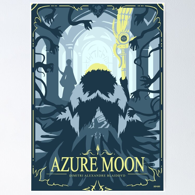 Poster Azure Moon Poster No Framed, 12x18 - Walmart.com