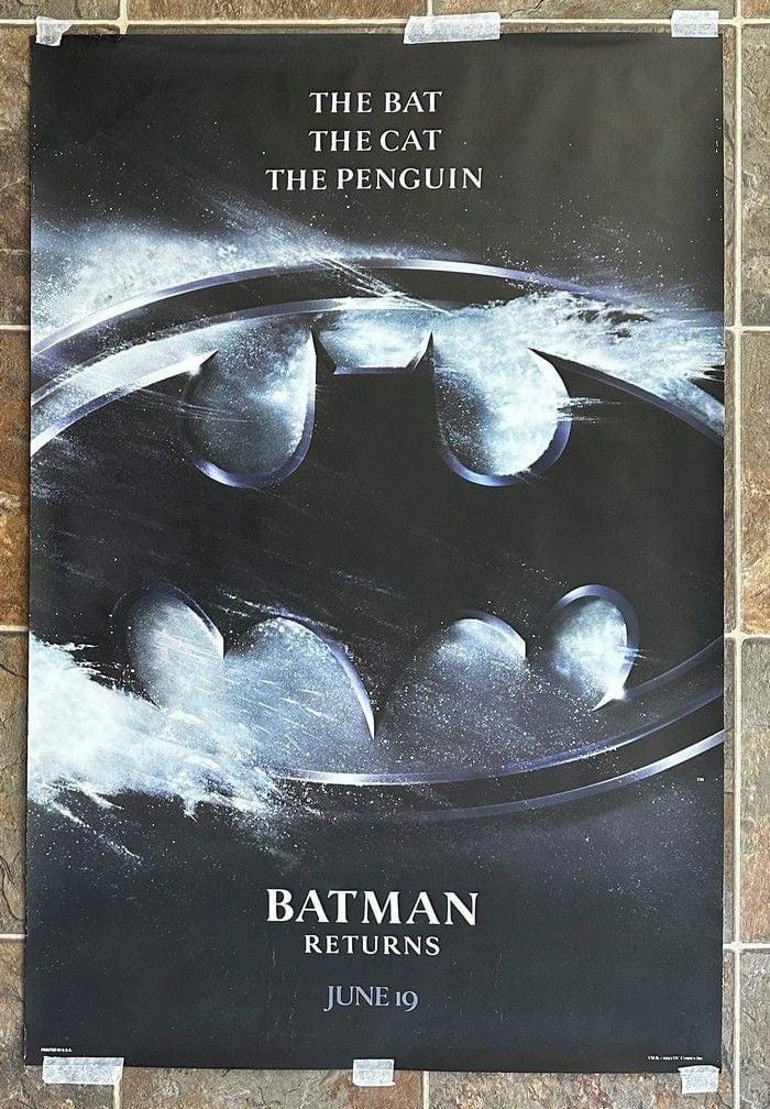 Poster BATMAN RETURNS - 1992 - Original Movie Poster - Advance of ...