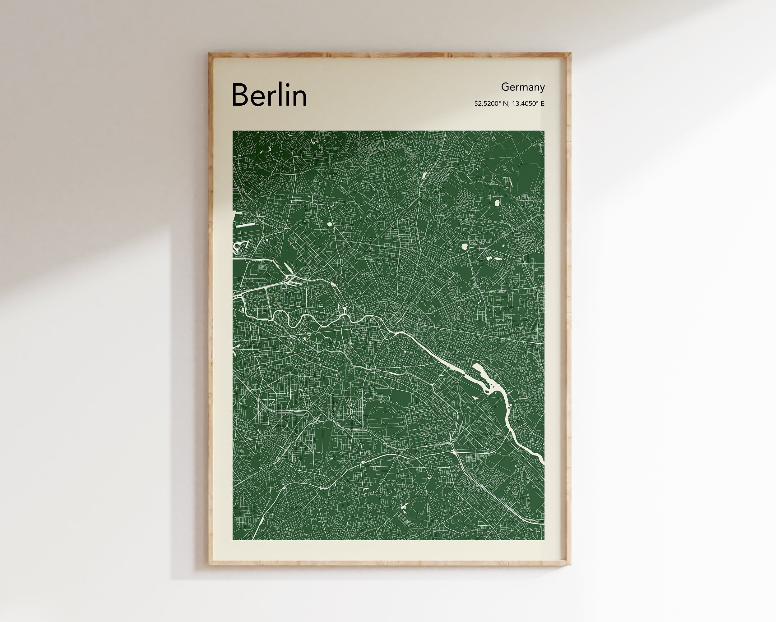 POSTER BERLIN City Map Print, , Berlin Map Poster, Colour Berlin Map ...