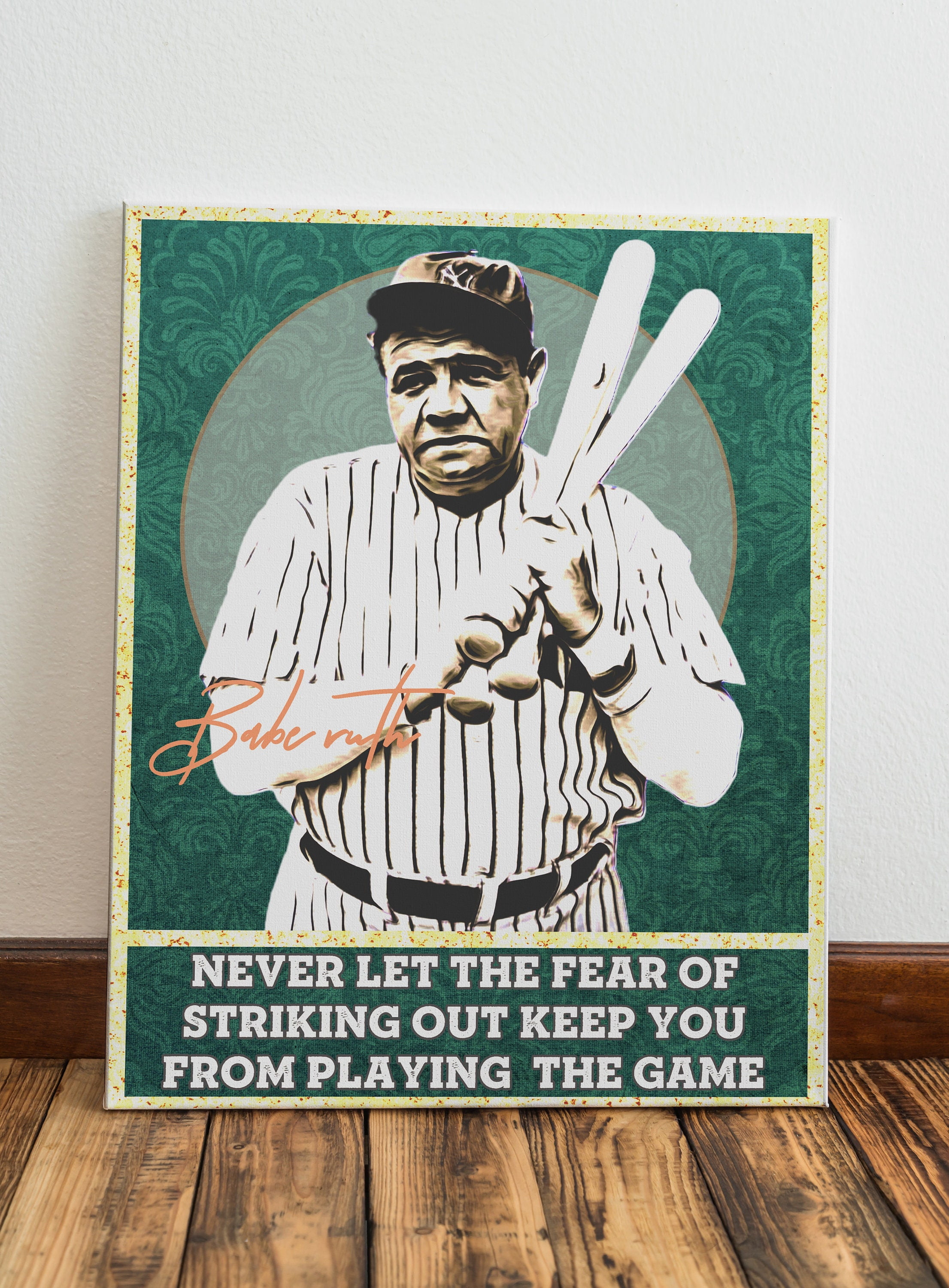 Poster Babe Ruth Art Print, Babe Ruth Quote Art, Baseball Art, Baseball ...
