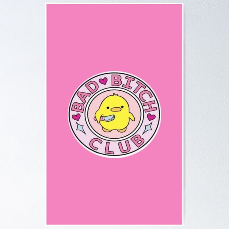 Poster Bad Bich Club - Member's Only - Unframed Poster, 12x18 - Walmart.com