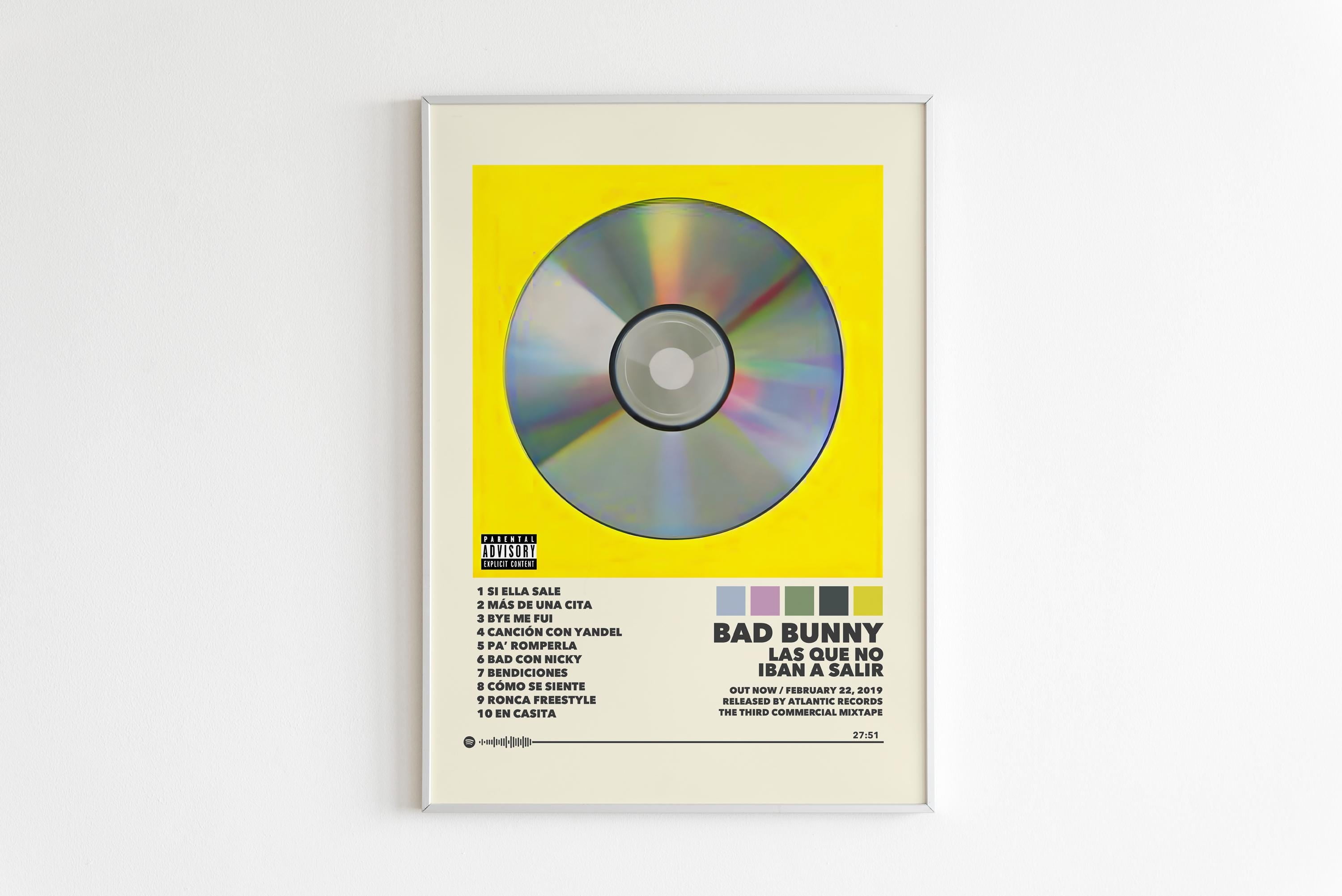 Poster Bad Bunny Poster s / Las Que No Iban A Salir Poster / Tracklist ...