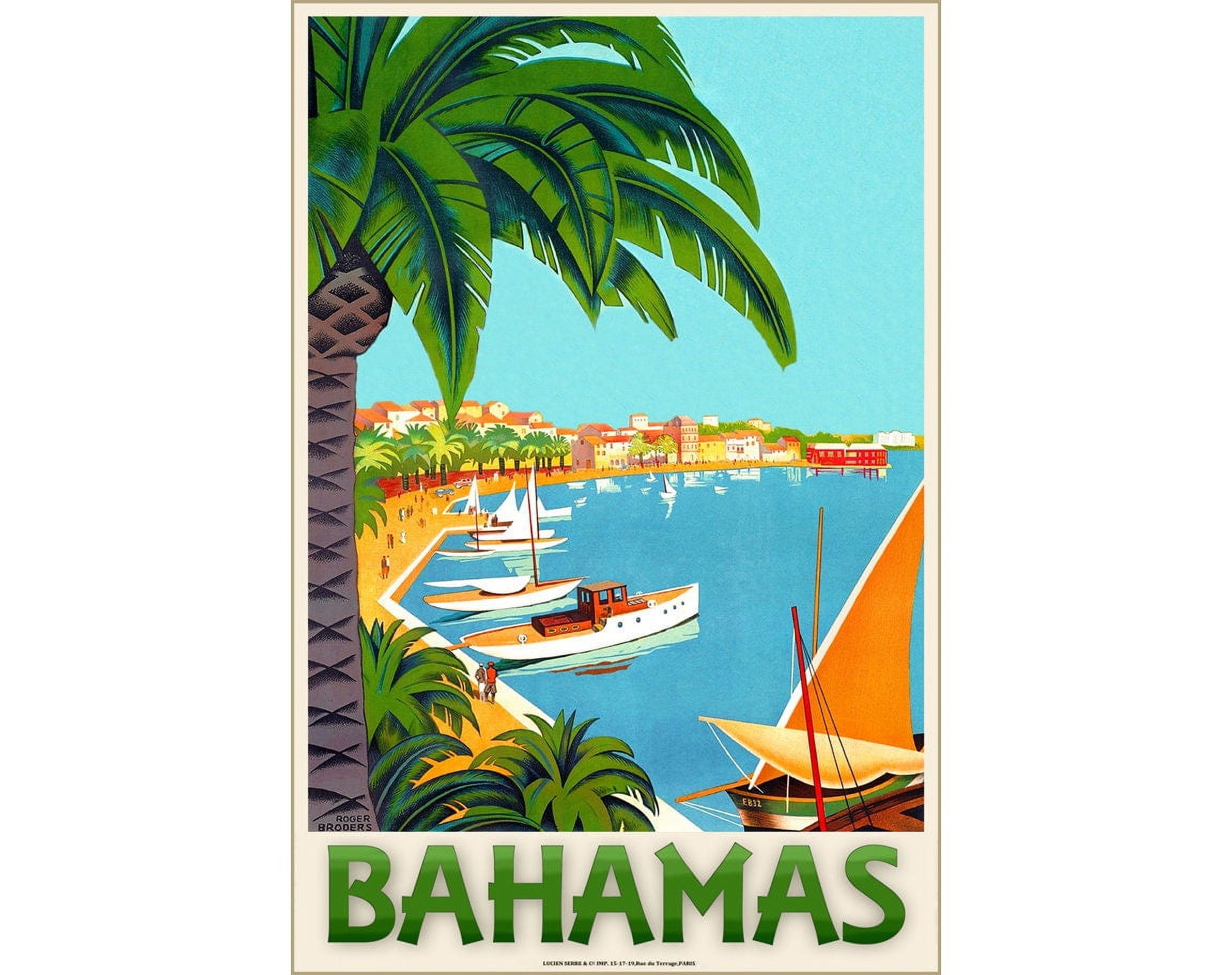 Poster Bahamas Caribbean Tropical Travel Poster Roger Broders Repro Art ...