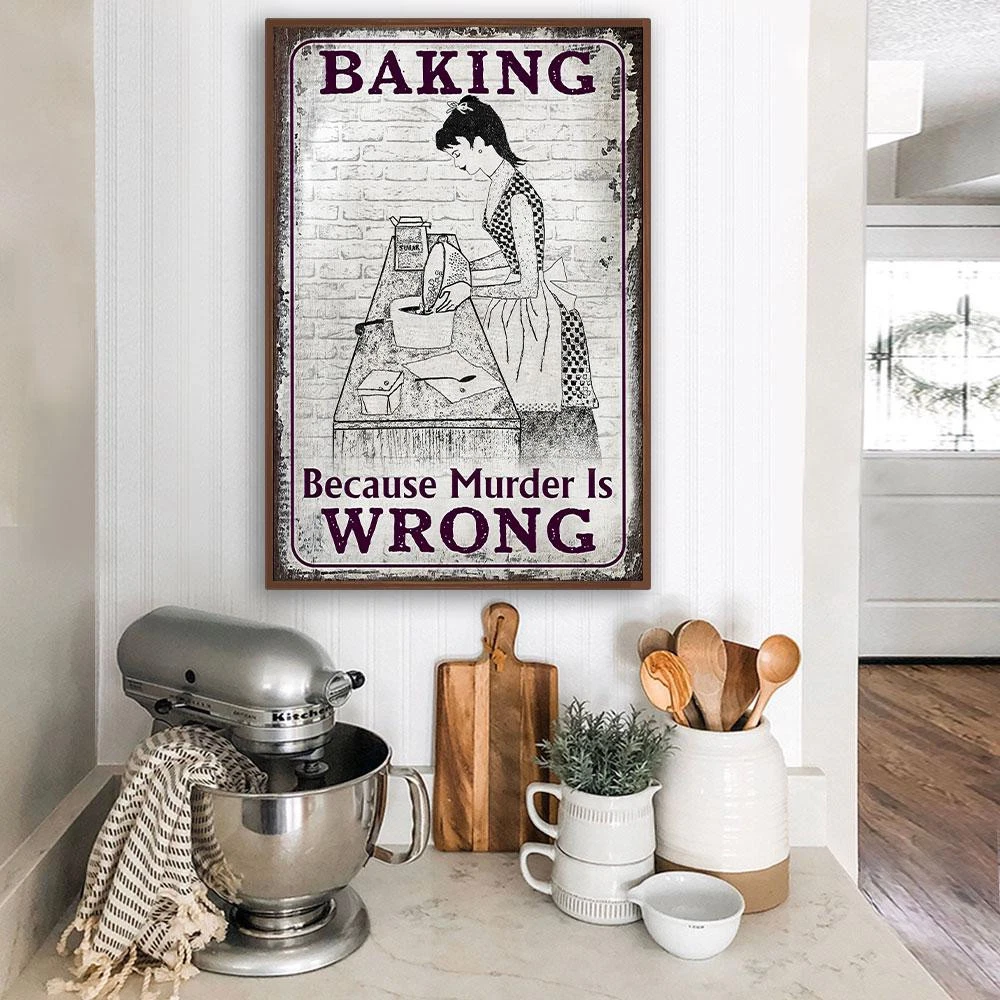Poster Baking Because Murder Is Wrong Baking Sketch- UNFRAMED Poster ...