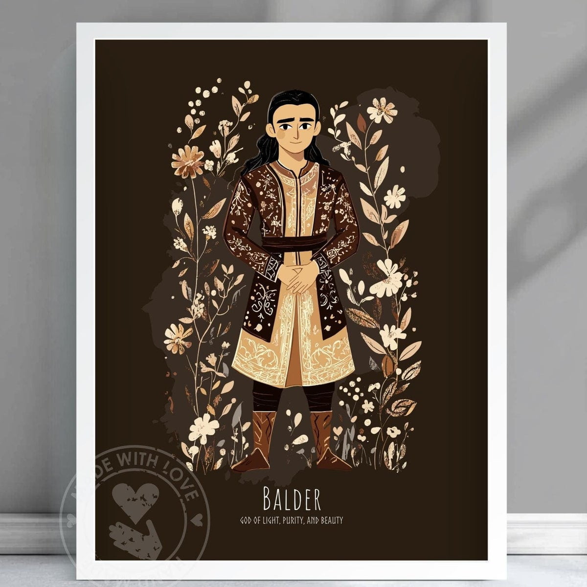 Poster Balder God Poster, Balder Nordic God, Baldur God, Norse ...