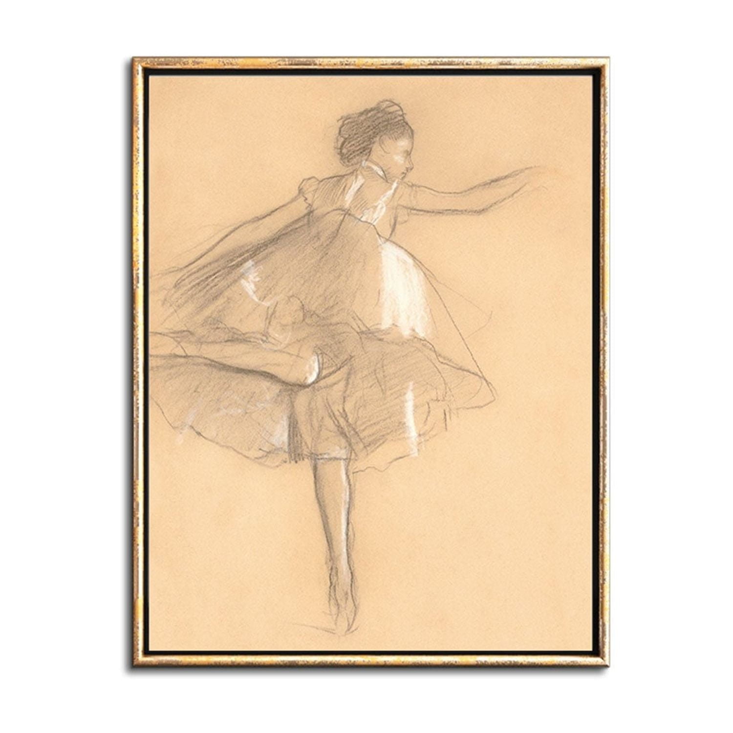 POSTER Ballerina Wall Art - Edgar Degas Pencil Drawing Ballet Art ...