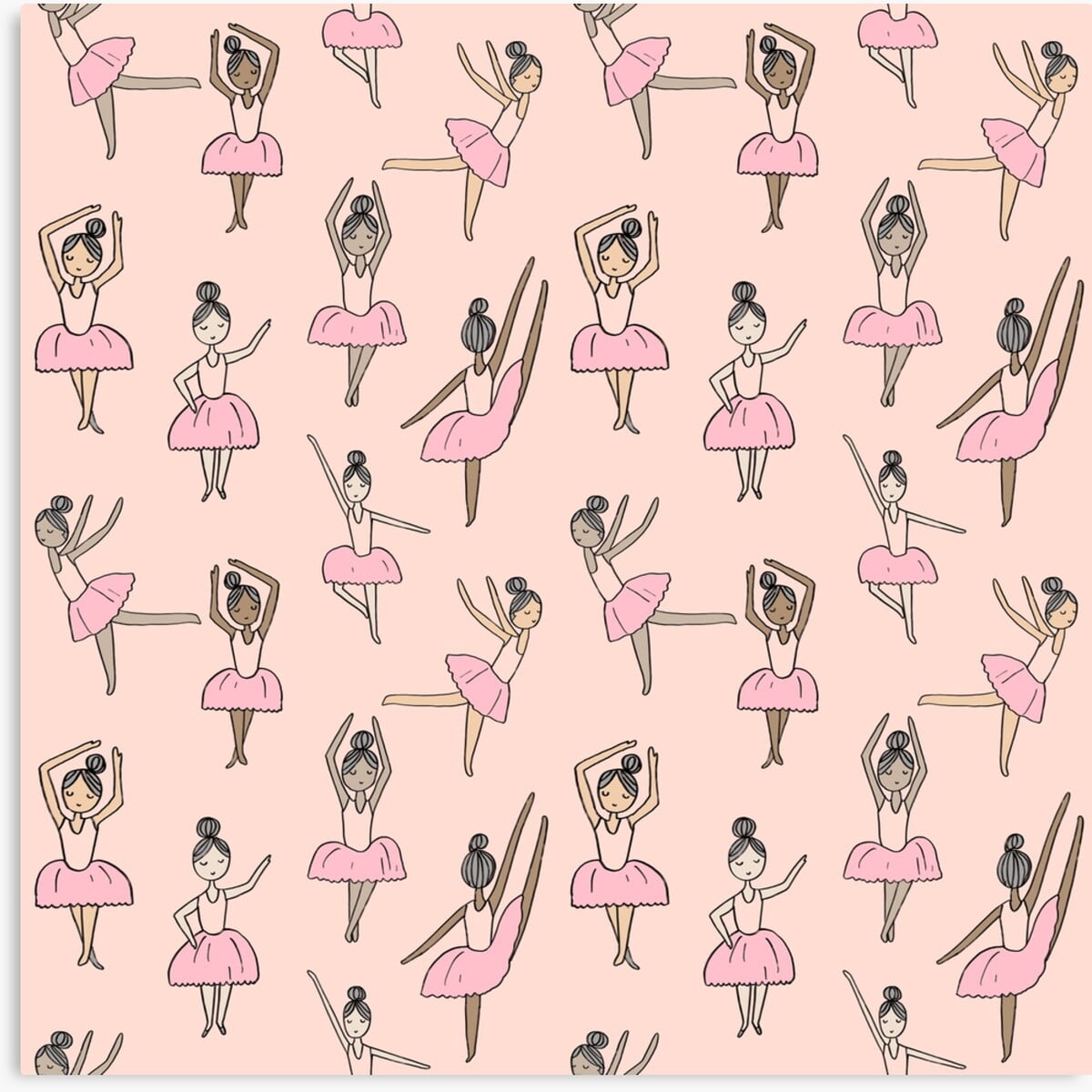Poster Ballet Dancers Cute Girls Nursery Kids Room Gifts For Dance ...