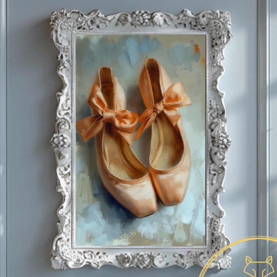 Poster Ballet Schoes Vintage Rose Dancing Shoes Bow Art Print Ballet ...