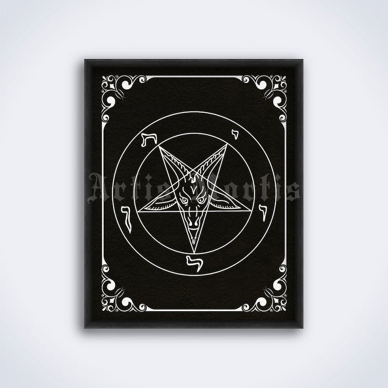 Poster Baphomet sigil, ic church pentagram, , Devil, Lucifer, ist ...
