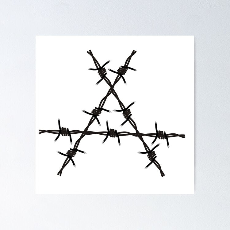 Poster Barbed Wire Triangle - Unframed Poster, 12x18 - Walmart.com