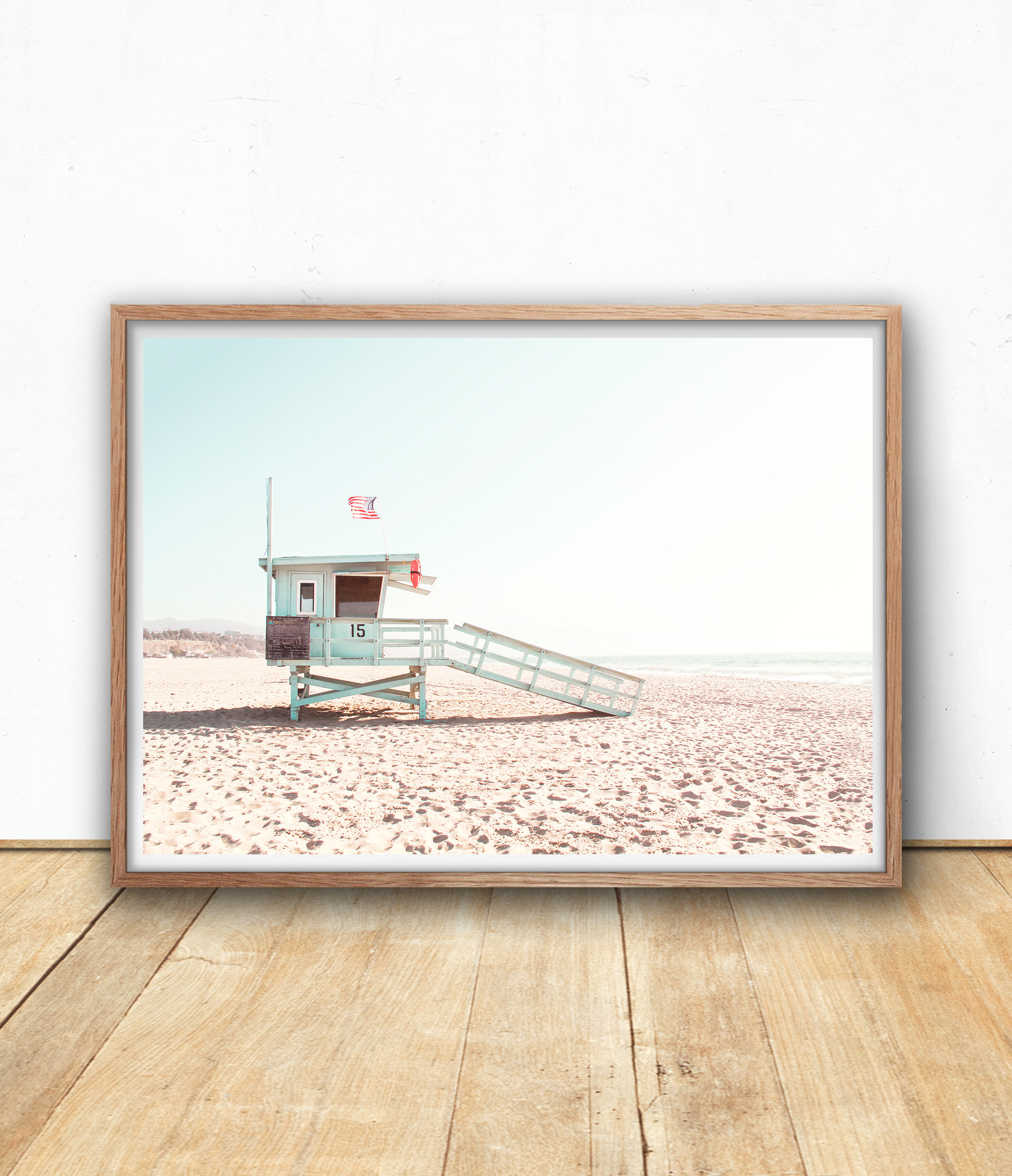 Poster Beach Wall Art, Surf Print, Lifeguard Tower Print, Art Prints ...