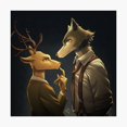 Poster Beastars - Legoshi And Louis - No Framed, Vintage Wall Art ...