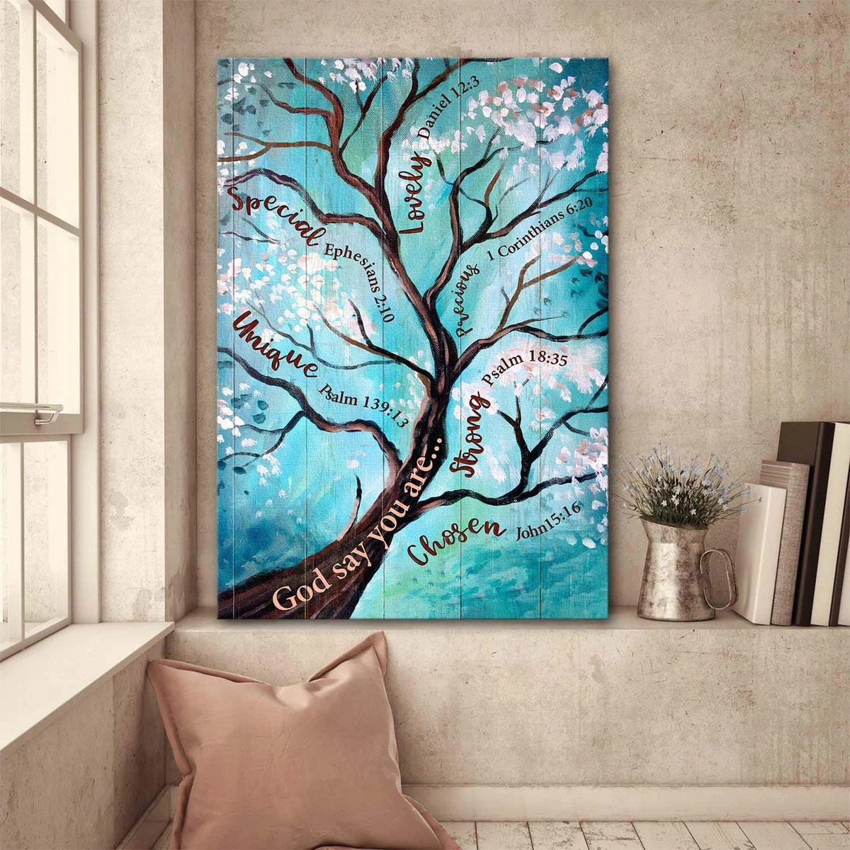 Poster Beautiful Tree - God Says You Are Jesus Portraitprint ...