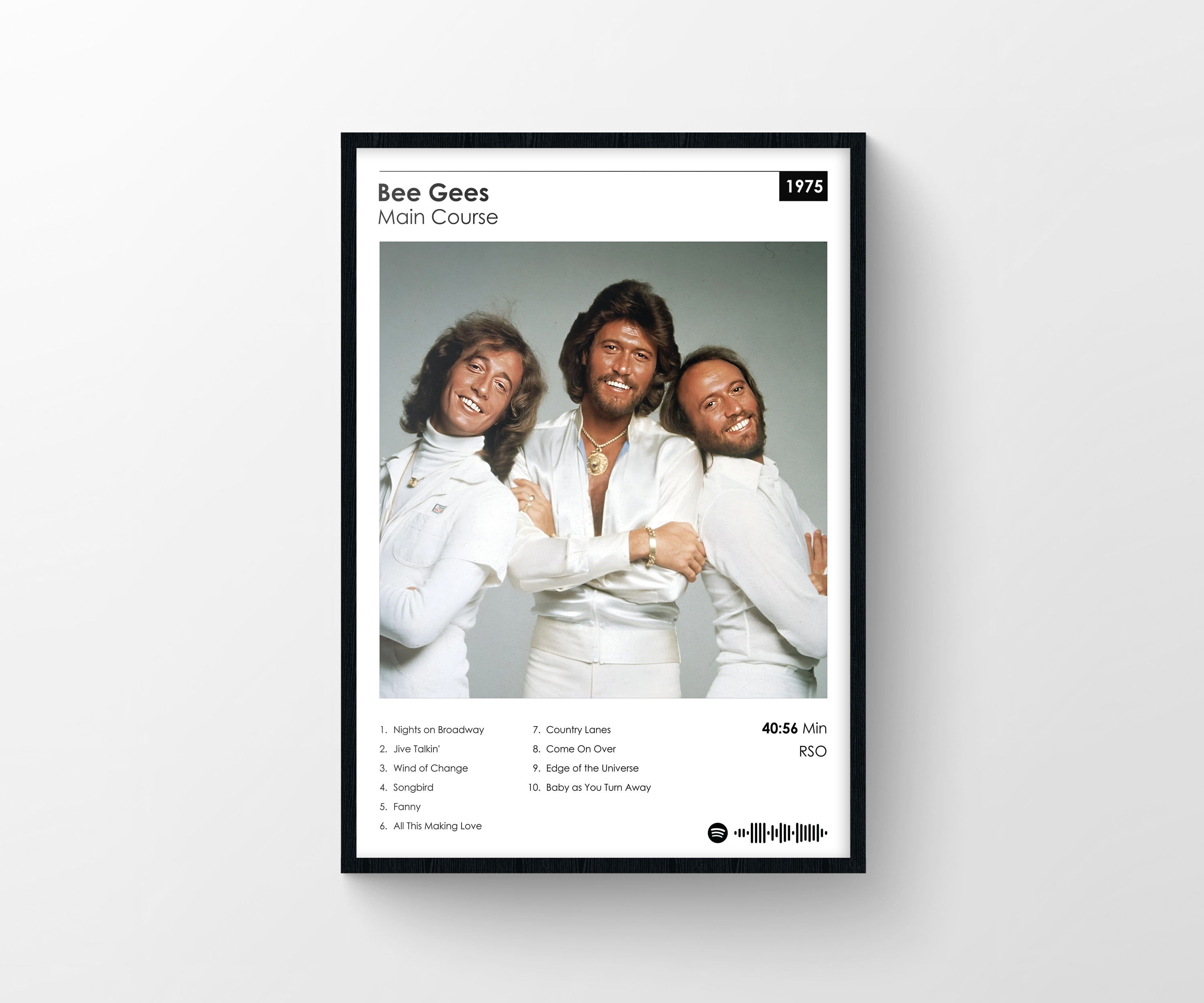Poster Bee Gees Main Course Album, Disco Pioneers, Album Cover Art ...