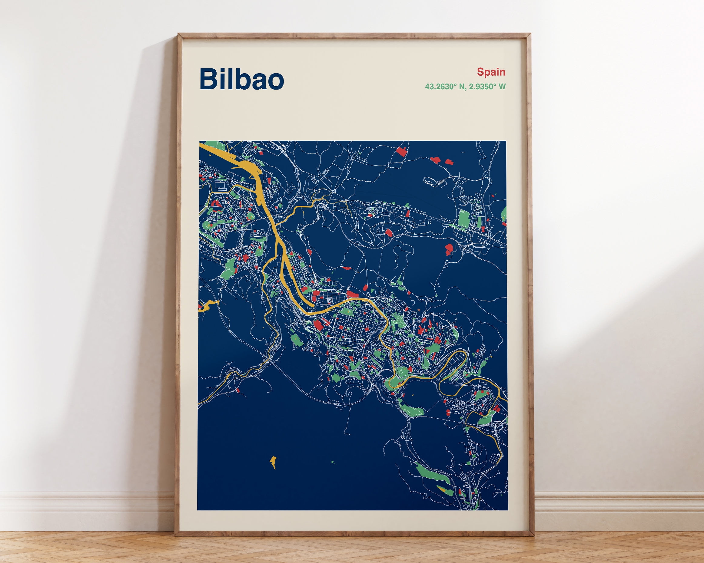 Poster Bilbao Spain Map Print, Bilbao Map Poster , Bilbao Map Wall Art ...