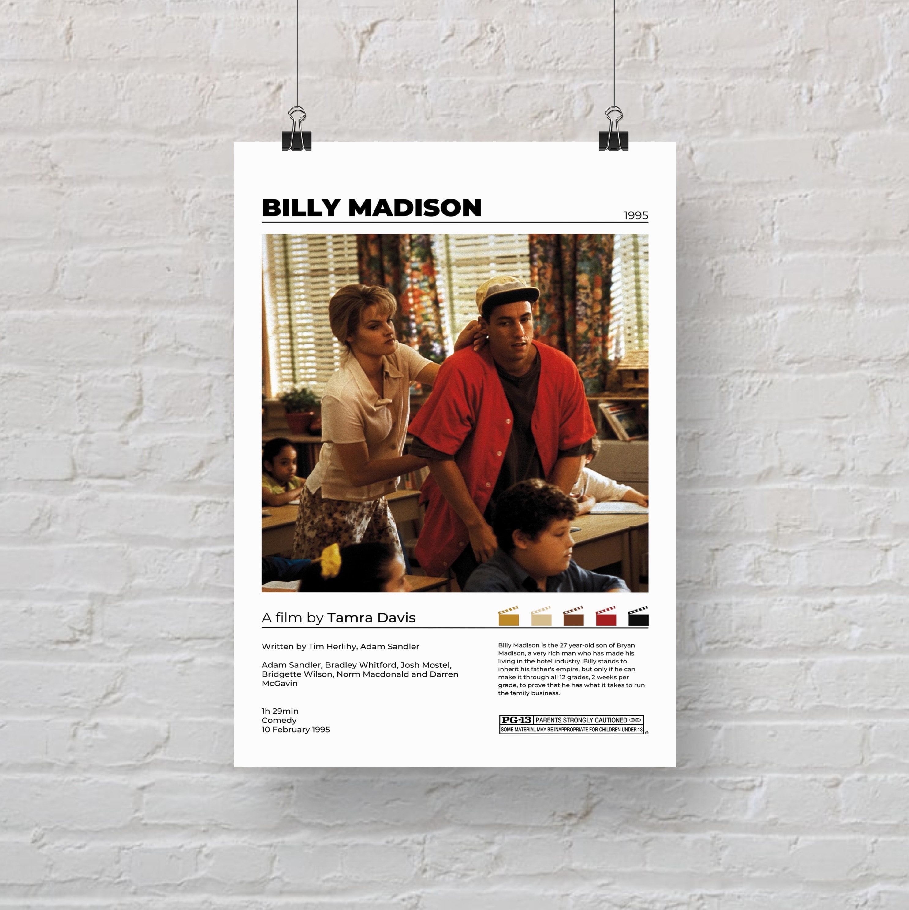 Poster Billy Madison Poster Tamra Davis Minimalist Movie Poster Movie ...