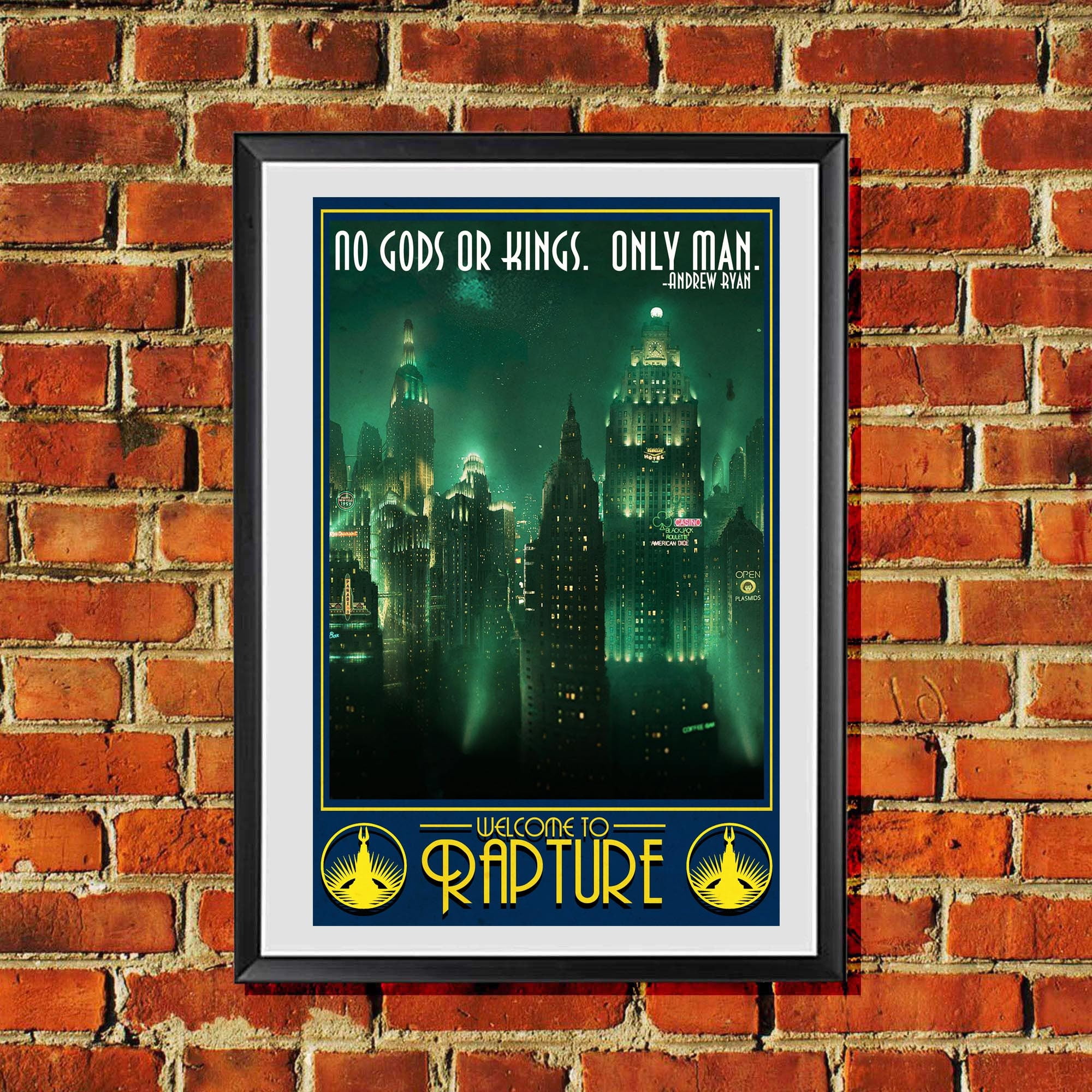 Poster Bioshock Rapture Vintage Style Travel Poster Print Poster Retro ...