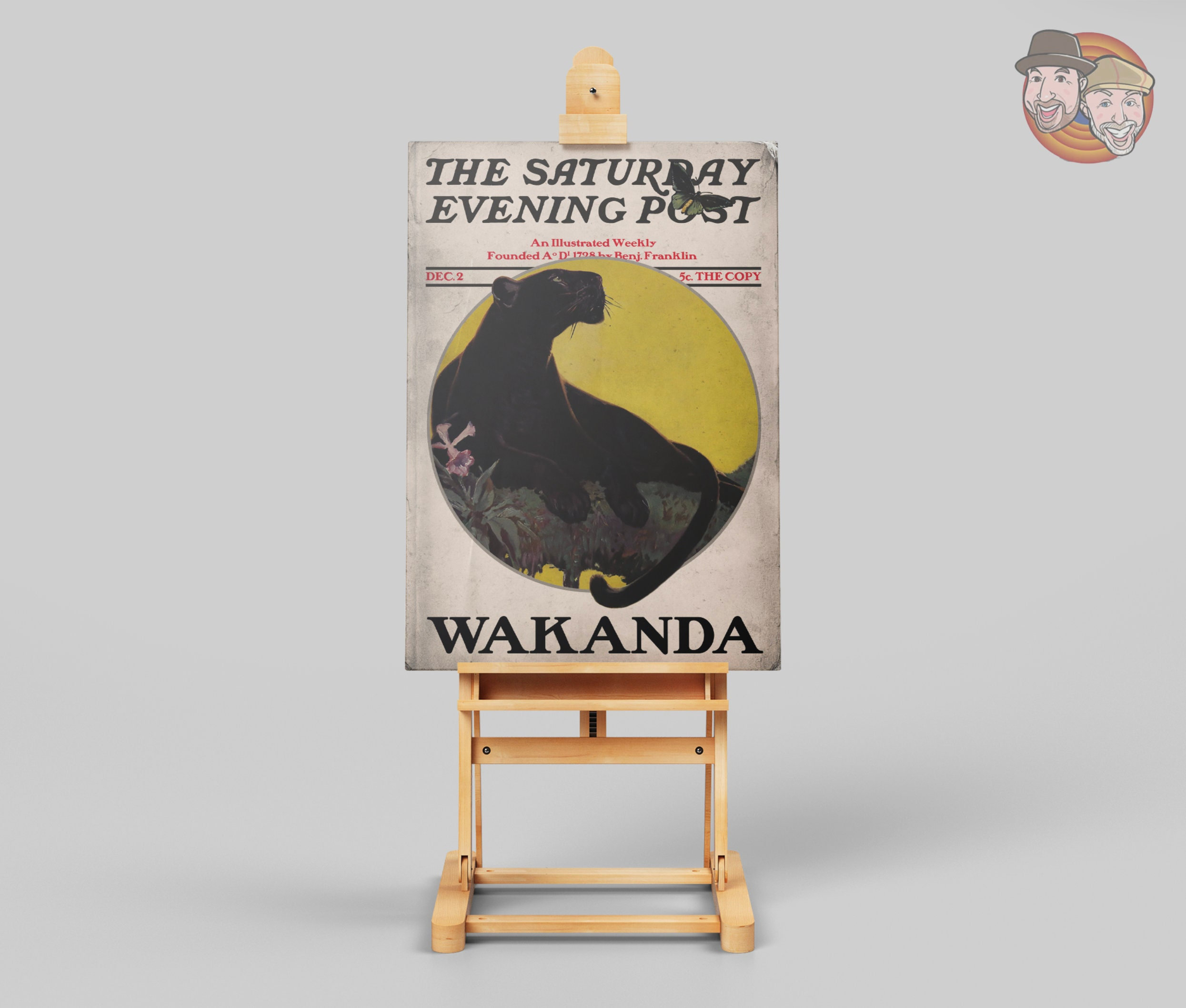 Poster Black Panther inspired 'Saturday Evening Post' - Wakanda - A4 A3 ...