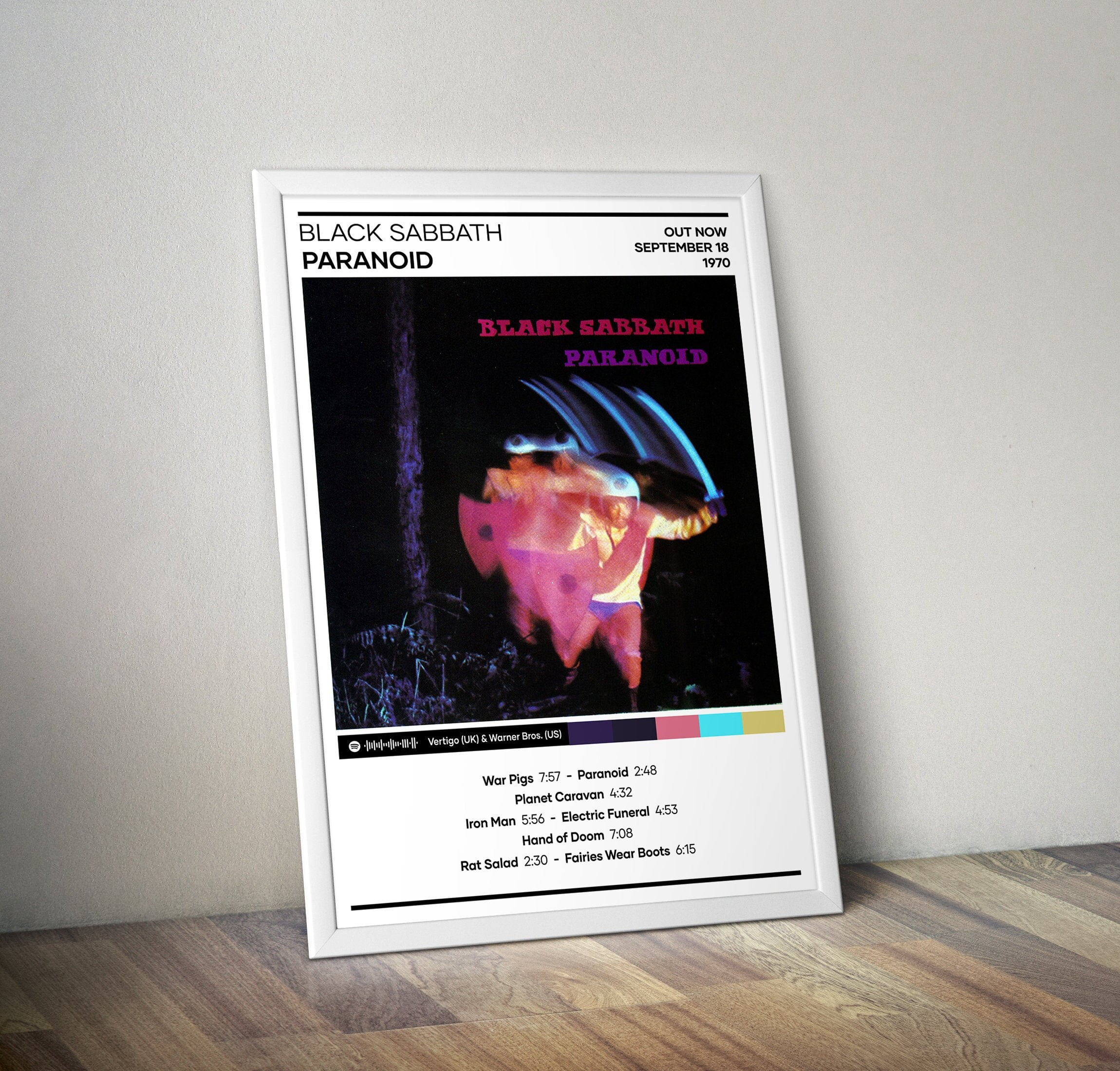 Poster Black Sabbath Poster | Paranoid Poster | | Rock Music Poster ...