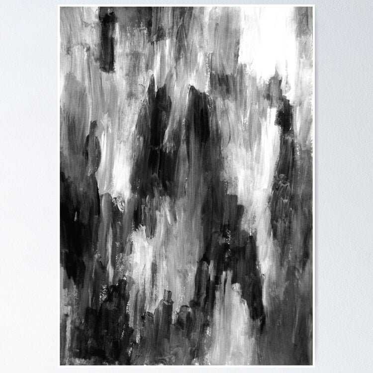 Poster Black&White Abstract Poster - No Framed, Vintage Wall Art ...