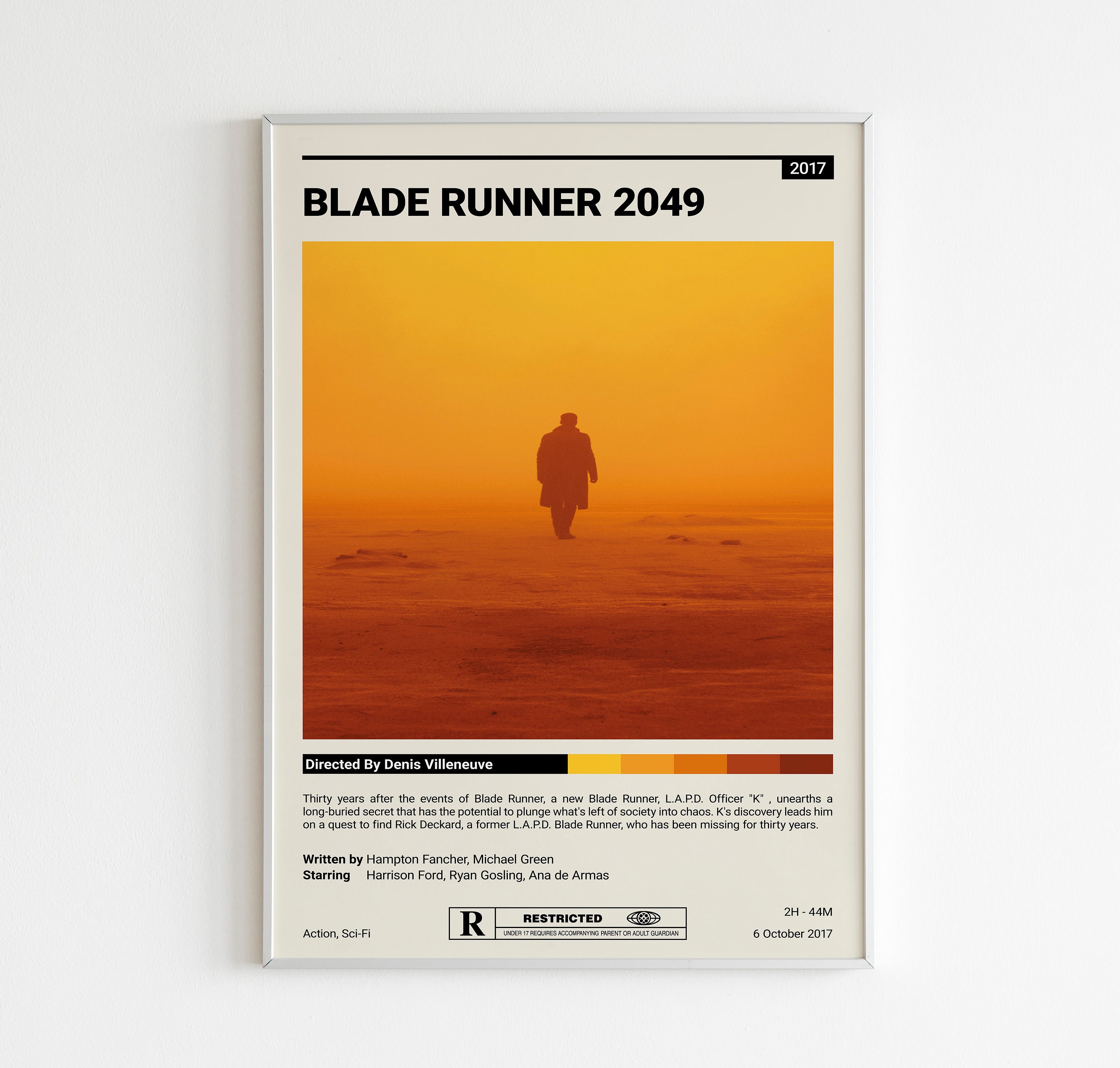 Poster Blade Runner 2049 Movie Poster , Retro Movie Poster , sci-fi ...