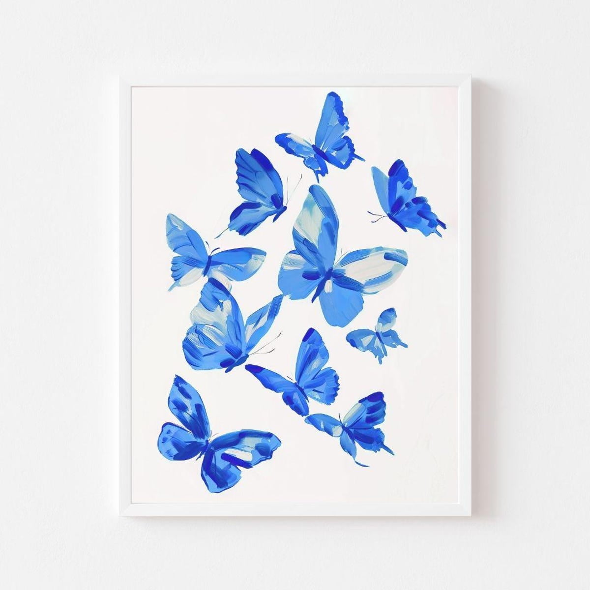 Poster Blue Butterfly Painting | Insect Art Print | Girly Tween Wall ...