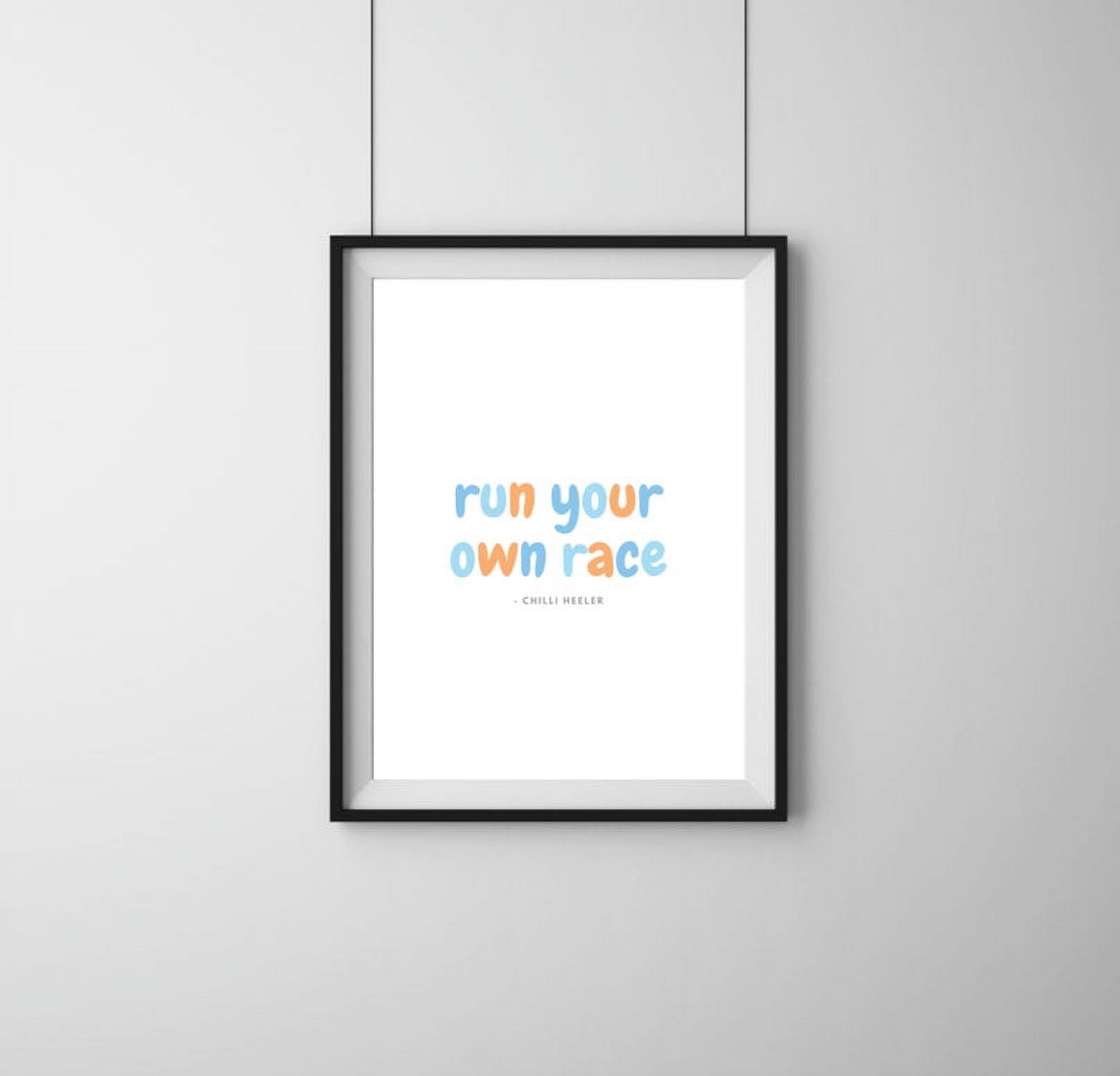 POSTER Bluey poster - run your own race-UNFRAMED - Walmart.com