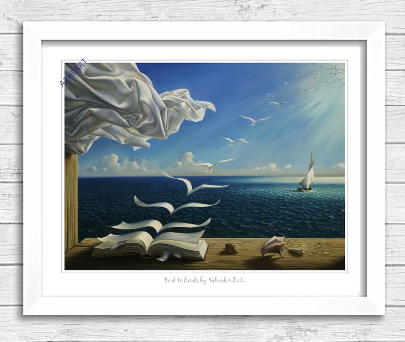 Poster Book to Birds by Salvador Dali Print Poster . Art Artist ...