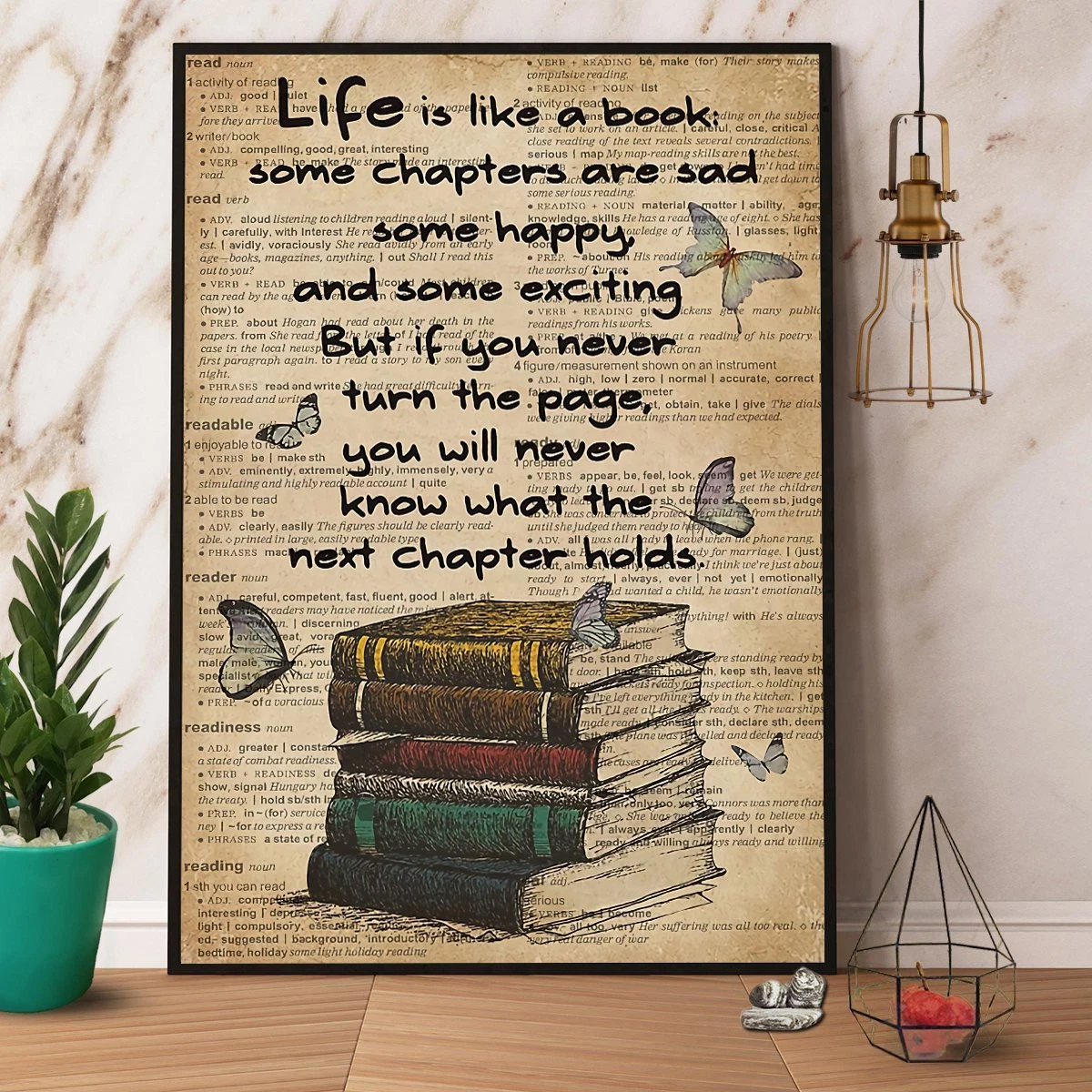 Poster Books Life Is Like A Books Some Chapters Are Sad - UNFRAMED ...